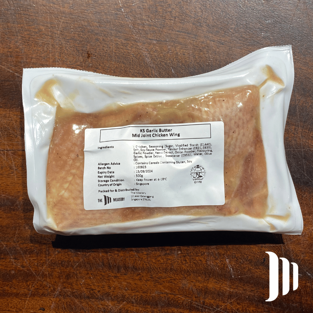 Chicken Mid-Joint Wing: Garlic Butter (Frozen) – 500g – The Meatery